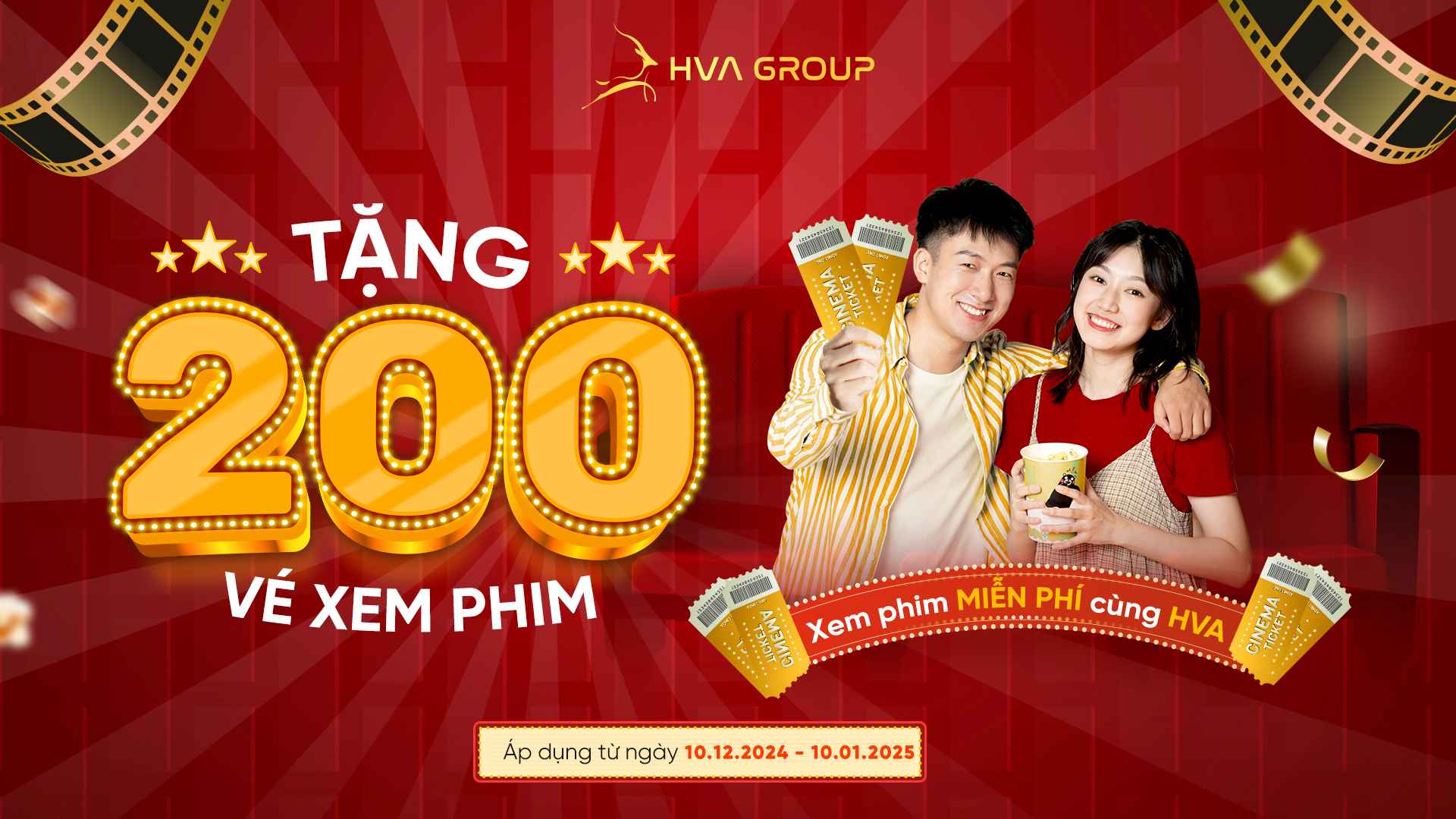 Watch Free Movies with HVA, Give 200 Movie Tickets to Shareholders